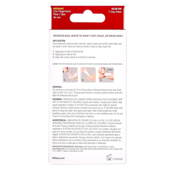 Kiss | Makeup | Ef5 Kiss Everlasting French Nails Infinite | Poshmark